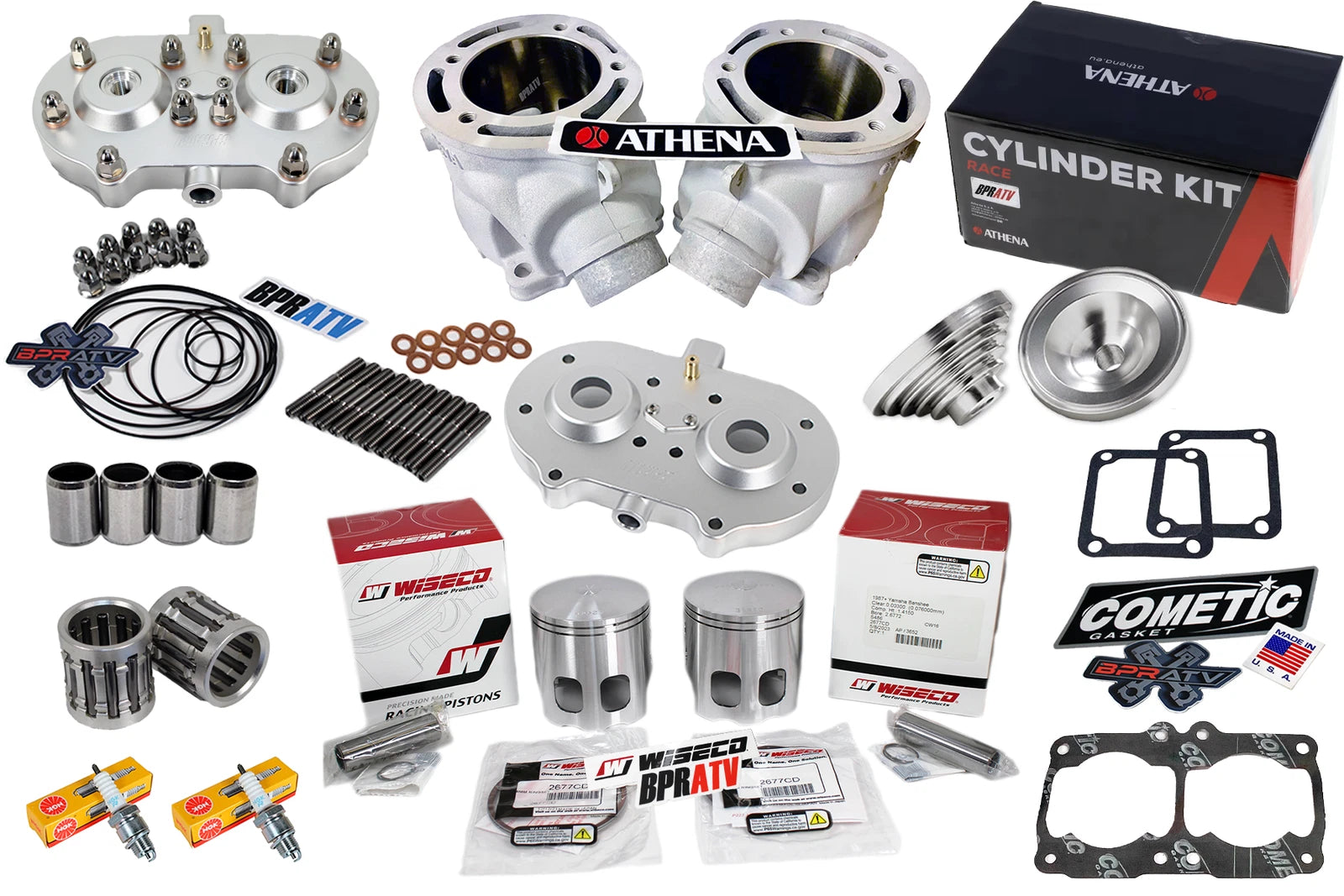 Banshee Athena 421cc Big Bore Kit WISECO Pistons + Cool Head – Dune Goons