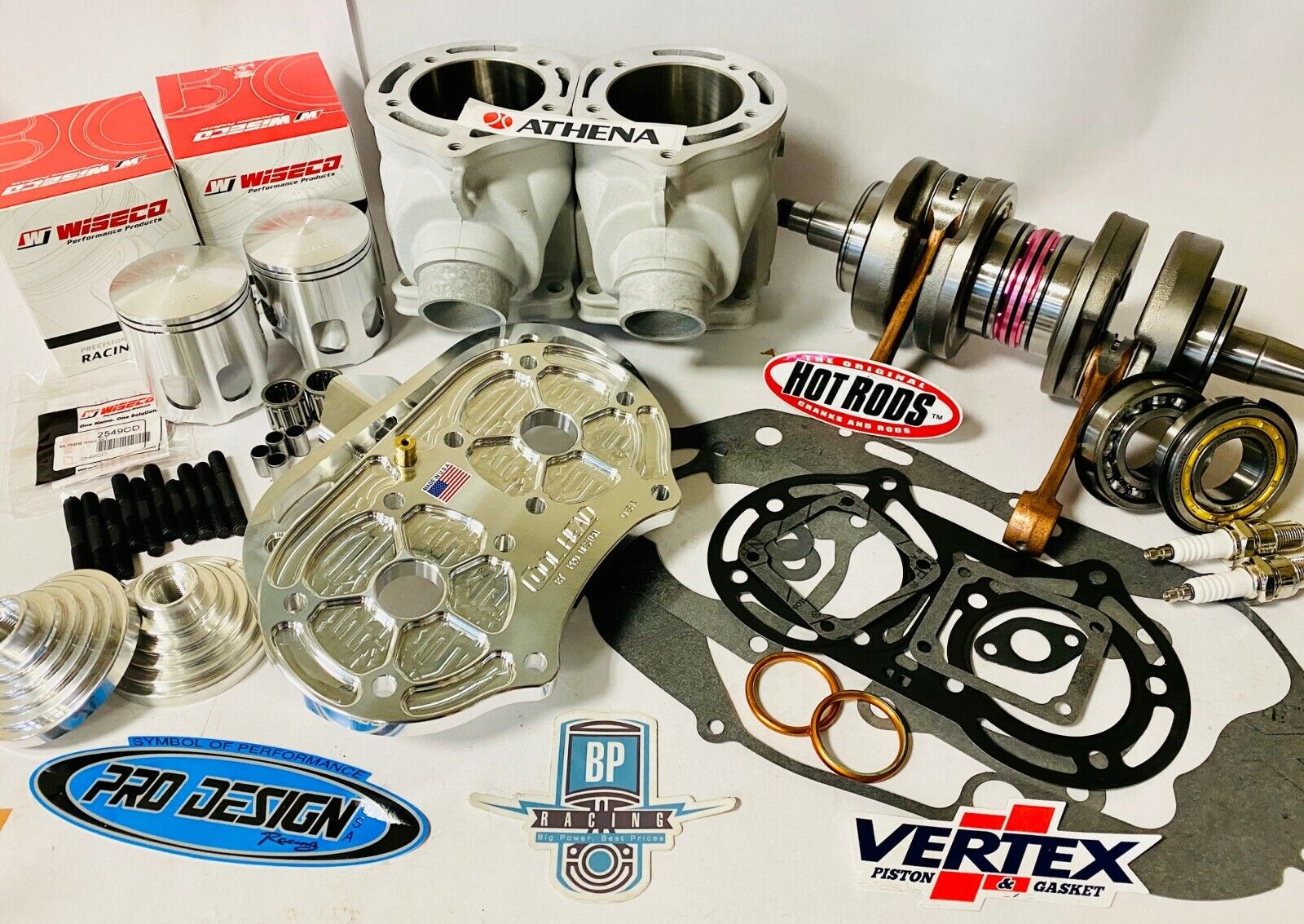 Banshee 392cc Athena 68mm Big Bore Engine Rebuild Kit (Stock Crank ...